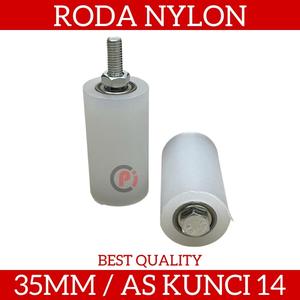 Jual Roda Teflon Ukuran 35mm 1 1/4 inch Nilon Nelon Pagar Garasi ...