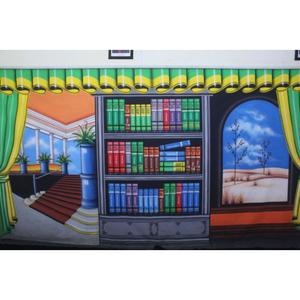 Jual Background Backdrop LatarLayar Studio Foto group rak buku Wisuda ...