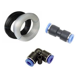 Jual Fitting Pneumatic Fitting Lurus + Fitting Elbow + Selang Nylon Bl ...