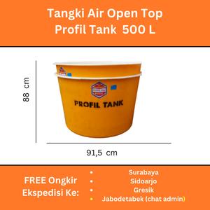 Jual Tandon Tangki Air Bak Terbuka Profil Tank Open Top Tank 500 Liter ...