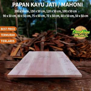 Jual Papan kayu jati asli 50x50 papan ambalan wooden board bahan daun ...