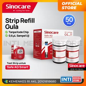Jual SINOCARE - Strip Uji Gula Darah Safe AQ Smart | Refill Blood Glucose - Jakarta Selatan ...