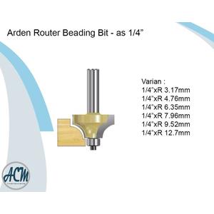 Jual Arden Router Beading Bit - Mata Profil Kayu ( As 1/4" ) - 1/4" x R ...