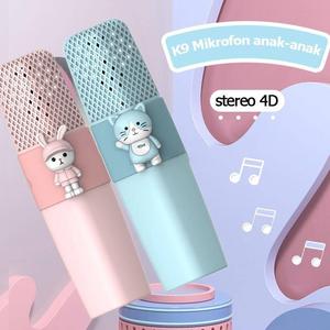 Jual Karaoke Anak-anak Mic K9 Wireless Mikrofon Anak Bluetooth Model ...