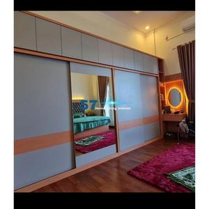 Jual Almari Pakaian Minimalis Besar Pintu Sliding Bahan Plywood HPL ...