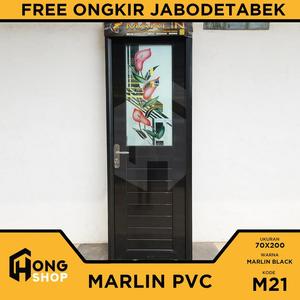 Jual Pintu PVC Tebal MARLIN M2 1/2 Kaca Motif Cermin 70x200 - Jakarta ...