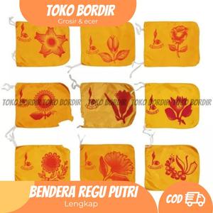 Jual paket simpel bendera regu dan tanda regu Pramuka putri / bunga ...