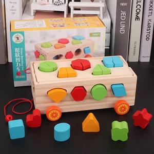 Jual Shape wooden matching car mainan balok kayu mainan motorik ...