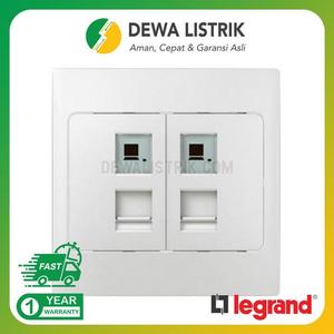 Jual Legrand 281164 - Mallia - DOUBLE RJ 45 CAT 5E - white - with Frame ...