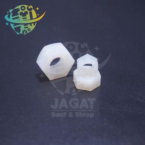 Jual Mur Nut Hexagon Nylon Mur Plastik Robotik Baut Skrup Screw Putih ...