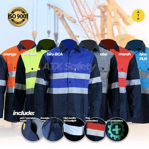 Jual Wearpack Safety Baju Lengan Panjang Kombinasi Merk ATX - PLN Navy ...