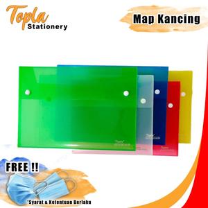 Jual 👍 Map Plastik Kancing Punggung F4 | Topla Carry File Colours ...