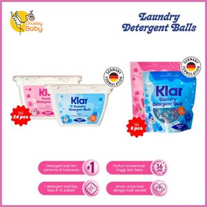 Jual Klar Laundry Detergent Ball 3 in 1 | Detergent Instant Pakai ...