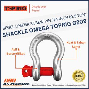 Jual Shackle / Segel Omega Screw Pin G209 1/4 Inch 0.5 Ton TOPRIG ...