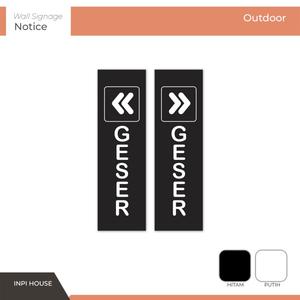 Jual stiker pintu geser - sticker geser - door sign sticker - Kota ...