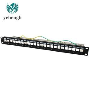 Jual Panel Patch Kosong RJ45 24port 1U 19inch Dudukan Rak All Metal ...