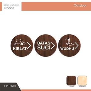 Jual stiker vinyl - penanda arah kiblat - stiker tempat wudhu - sticker ...