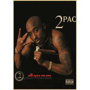 Jual Hip Hop Singer Tupac Poster Print Posters Rapper 2PAC Kraft Paper ...
