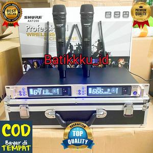 Jual Mic Wireless SHURE AXT 200 AXT200 FREE KOPER WARNA HITAM JARAK ...