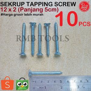 Jual Sekrup Tapping Screw FH 12 x 2 Panjang 5cm Kayu Tembok Aluminium F ...