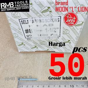 Jual Sekrup Tapping Screw FH 8 x 1-1/2 Panjang 3.8cm Kayu Tembok ...