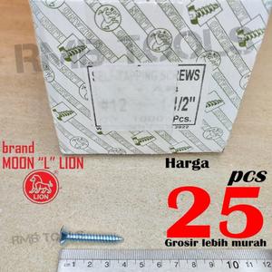 Jual Sekrup Tapping Screw FH 12 x 1-1/2 Panjang 3.8cm Kayu Tembok ...
