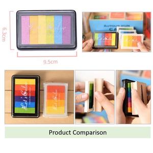 Jual 6 Colors in 1 Bak Cap Stempel Gradasi Warna Warni, Stamp Pad ...
