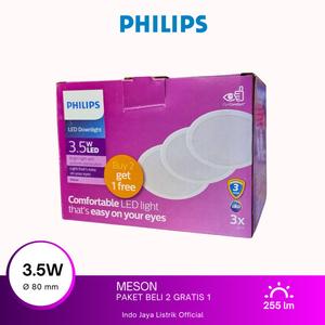 Jual PHILIPS - DOWNLIGHT LED PAKET MESON 3.5W BELI 2 GRATIS 1 PUTIH - Kab. Sleman - Indo Jaya ...