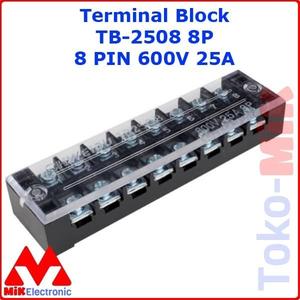 Jual Ready Tb-2508 Terminal Block Blok 8 Kabel 8 Pin 8P Sekrup 4Mm ...
