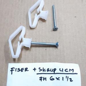 Jual Ready Fiser Gipsum Ram Toggle Viser Kupu-Kupu Dan Skrup 4Cm ...