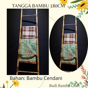 Jual TANGGA BAMBU CENDANI /TANGGA DEKORASI UKURAN 180CM / CENDANI ...