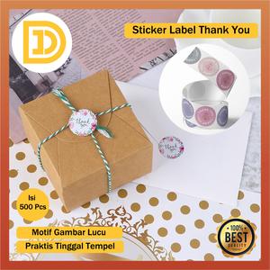 Jual Sticker Label Makanan Thank You Tempelan Segel Makanan Amplop Roll ...