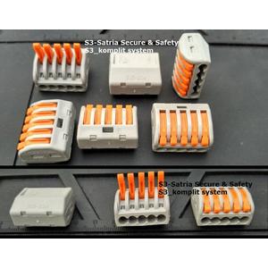 Jual Sambungan Wago 5 wire terminal sambung kabel listrik 4 5P clamp j ...