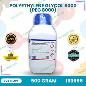 Jual Polyethylene Glycol (PEG 8000) | (C2H4O)nH2O, 500 Gram - Kab ...