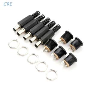 Jual CRE 10 pcs 12V 3A Plastic Male Plugs Female Socket Panel Mount ...