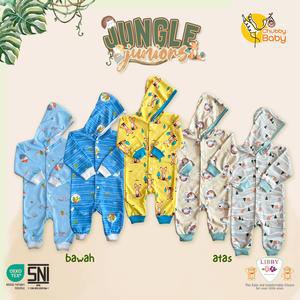 Jual Libby - Jungle Juniors | Sleepsuit Newborn Topi BK 3pcs - SET B ...
