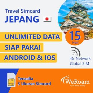Jual WeRoam Travel Sim Card Jepang 15 Hari Data Internet Unlimited ...