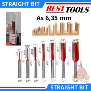 Jual Mata Profil Kayu Lurus Router Straight Bit 6,35 mm - 1/4 x 3/8 ...