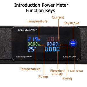 Jual AN smart power strip Digital Electricity meter surge protector ...
