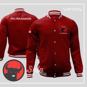 Jual JAKET PARTAI PDI PERJUANGAN VARSITY BASEBALL - Hitam, M - Jakarta ...