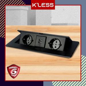 Jual Stop Kontak Meja Meeting Tanam 2 Socket 2 USB Soft Touch Pop Up ...