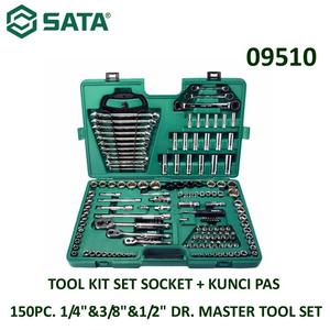Jual Tool Kit Set Lengkap 09510 1/4" & 3/8" & 1/2" Dr. 150 Pcs Sata ...
