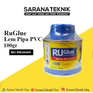 Jual Lem Ruglue Kaleng 100 gram Lem Pipa Fitting / lem pipa PVC / lem ...