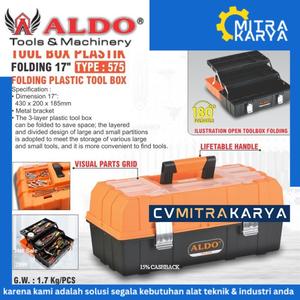 Jual TOOL BOX PLASTIK FOLDING 17" 575 TEMPAT KOTAK ALAT PERKAKAS ALDO ...