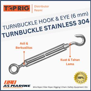 Promo Turnbuckle / Jarum Keras / Spanskrup Hook & Eye 6 mm SS 304 ...