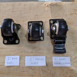 Jual Roda Caster 2 inch Hitam PU / Roda Lemari Castor 2" HIDUP SWIVEL ...