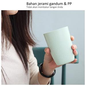 Jual Gelas Set Isi 5 Warna Pastel Gelas Minum Air Teh Susu Jus Es Wheat ...