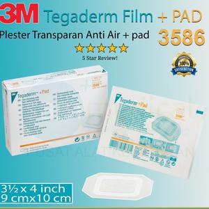 Jual 3M 3586 TEGADERM + PAD Plester Luka Transparan Anti Air 9x10 cm ...