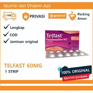 Jual [ORIGINAL] Telfast 60mg 1 Blister Isi 10 Tablet - Obat Alergi ...