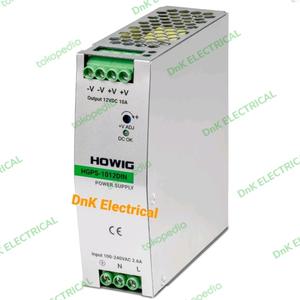 Jual Din Rail Power Supply 100-240VAC 10A 12V Merk HOWIG Type HGPS-101 ...